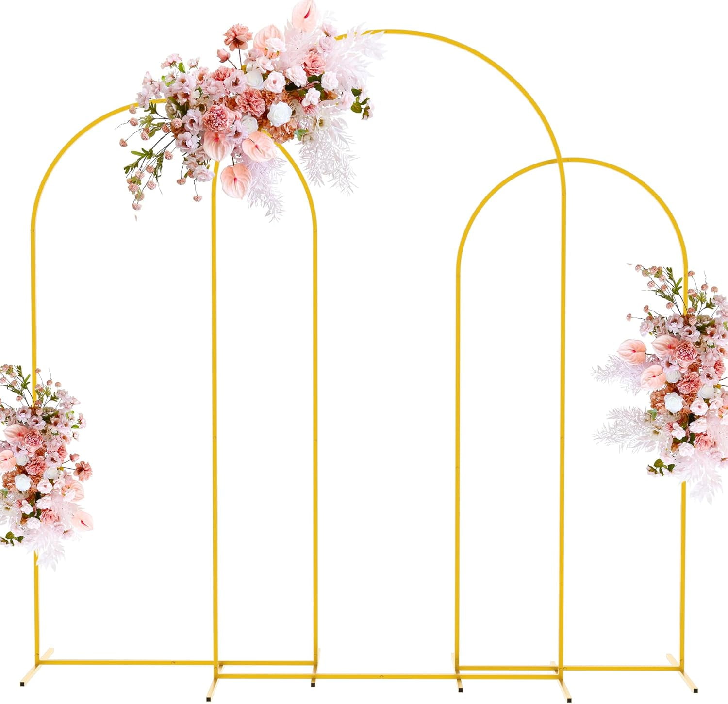Metal Arch Stand Gold Wedding chiara backdrop Stand Set of 3 (7.2FT,6 ...