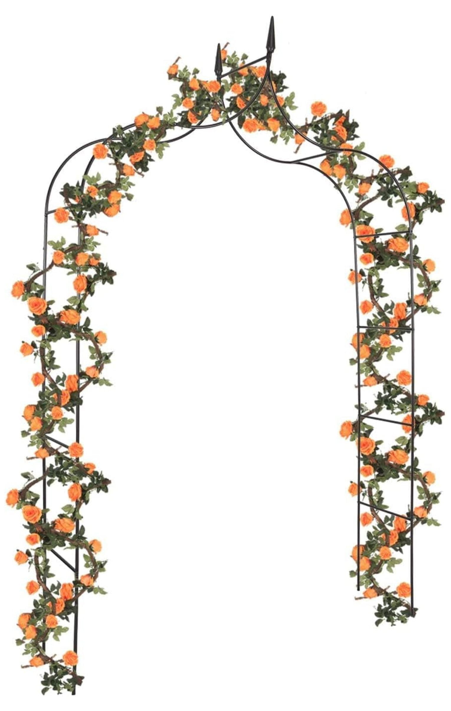 Metal Arch Trellis Black Metal Arbor Garden Arbors and Arches for ...