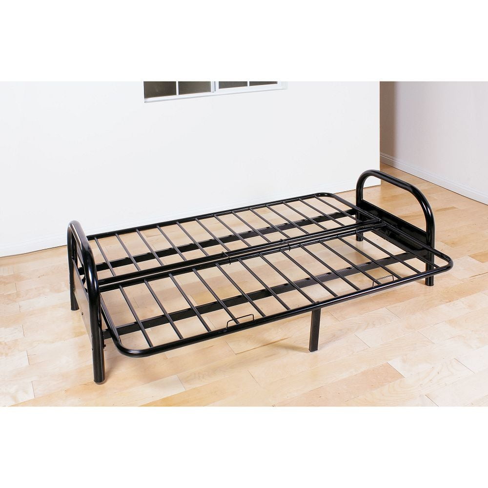Metal Arm Futon Frame, Industrial Loft Design, Converts to Sleeper ...