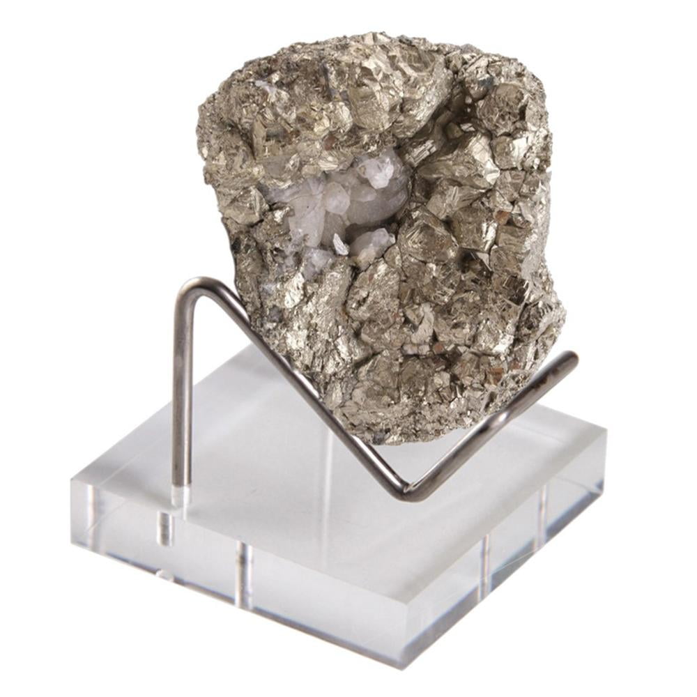 Metal Arm Mineral Fossil Display Stand Clear Acrylic Display Stand Rock ...