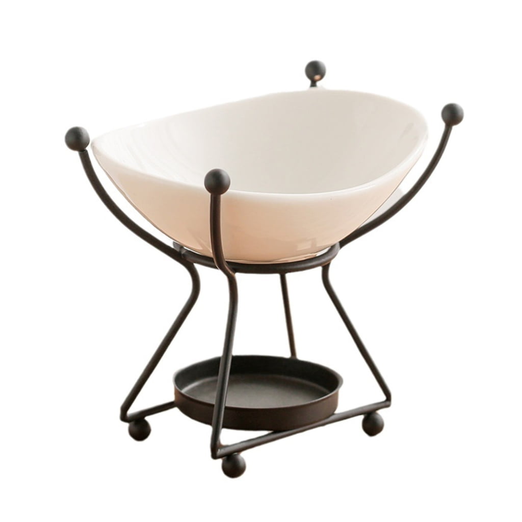 Metal Aromatherapies Diffuser with Removable Ceramics Tray Essential ...