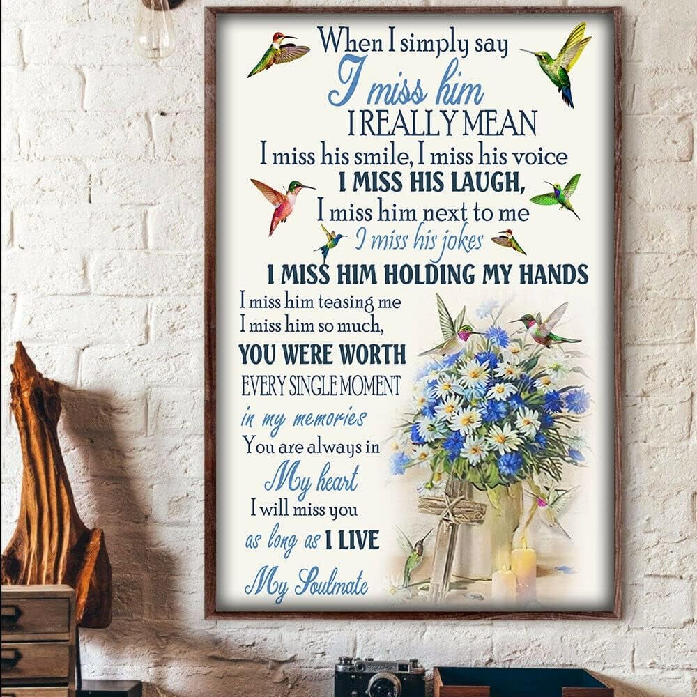 Metal Art Wall Decor Vintage Metal Tin Sign When I Simply Say I Miss ...