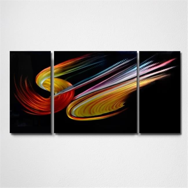 Metal Artscape MA10088 48 X 24 in. Out Of Oblivion 3-Paneled Handmade Metal Wall Art - Walmart.com