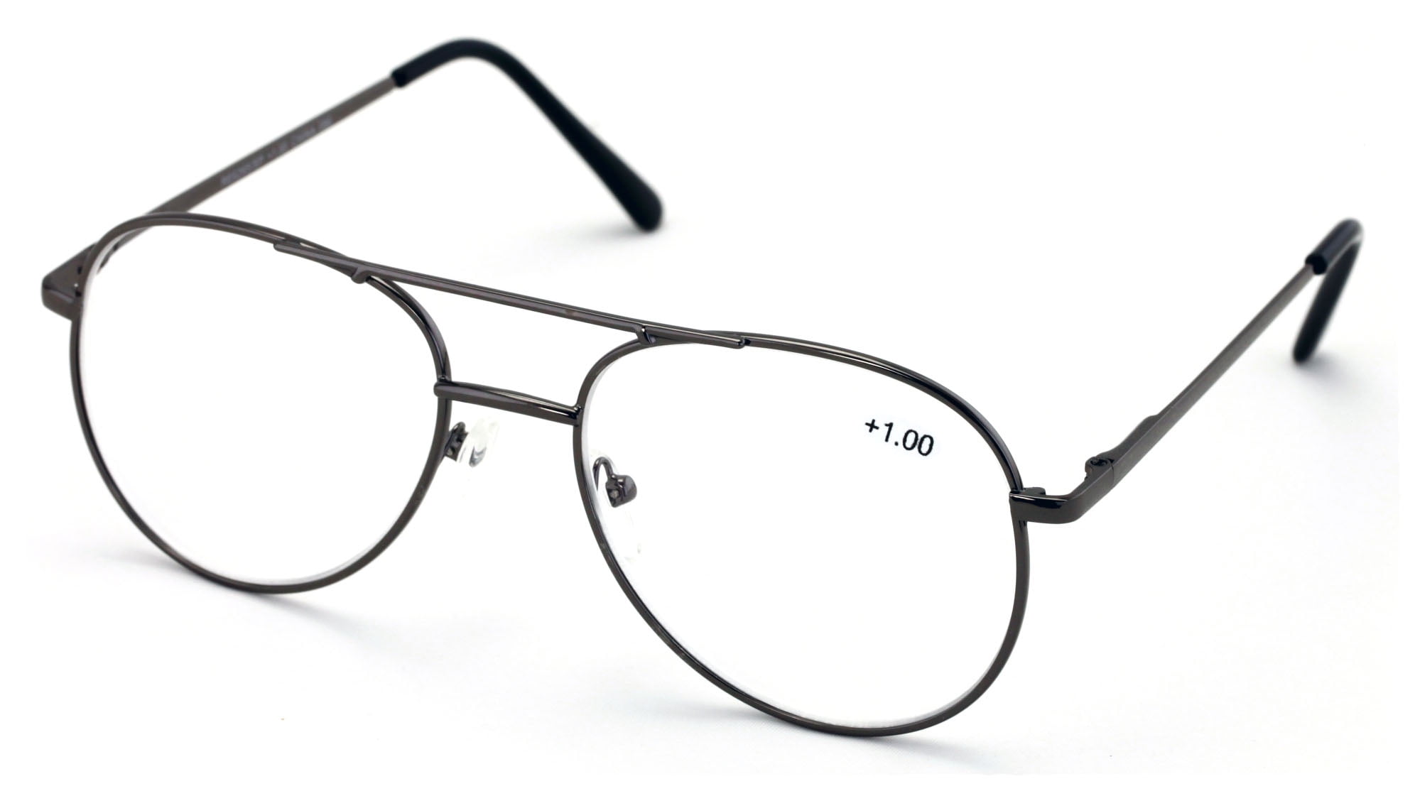 Metal Aviator Reading Glasses - Spring Hinge Tear Drop Reader - Walmart.com