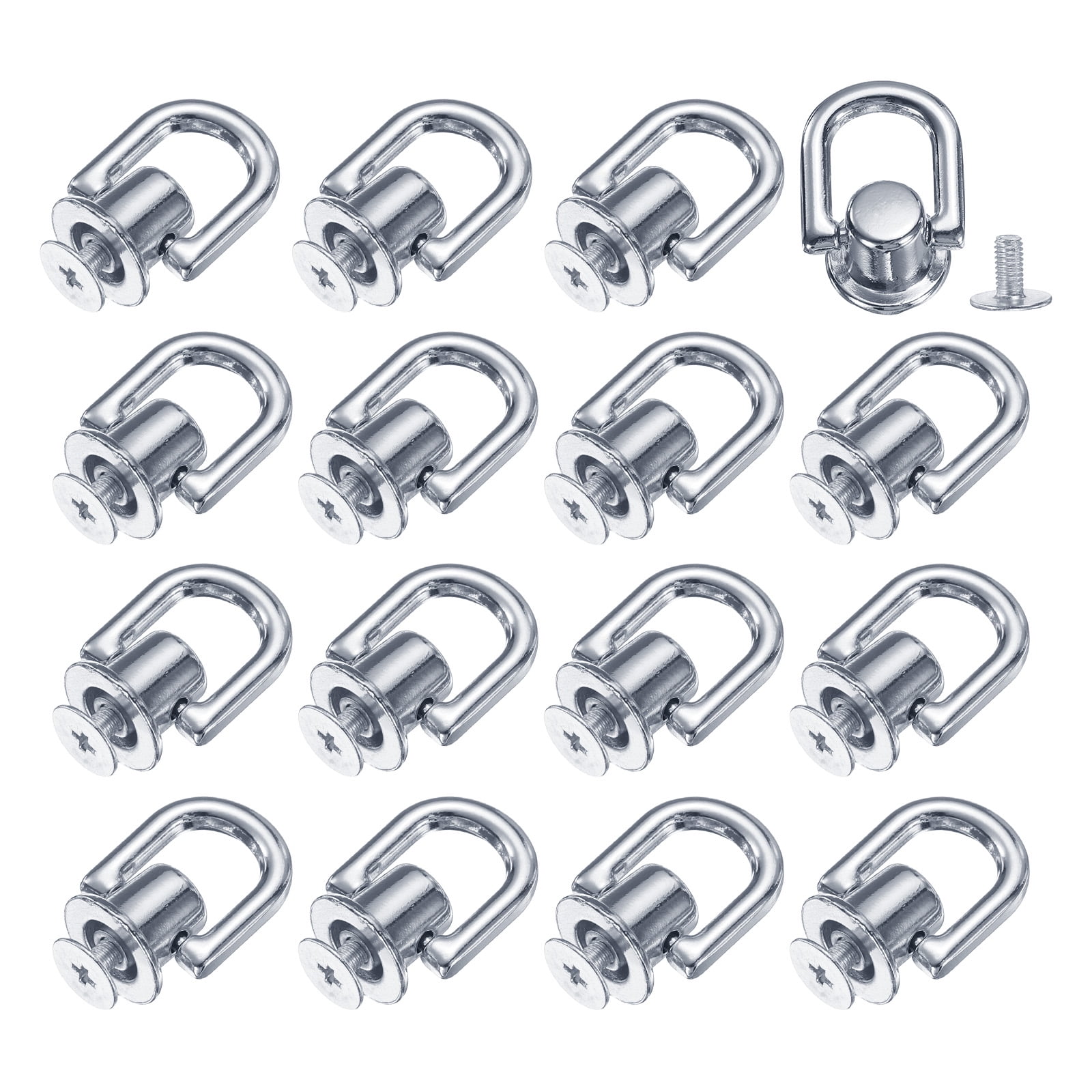 Metal Ball Studs Rivets D Ring, 16 Pcs Ball Post Head Buttons Studs ...