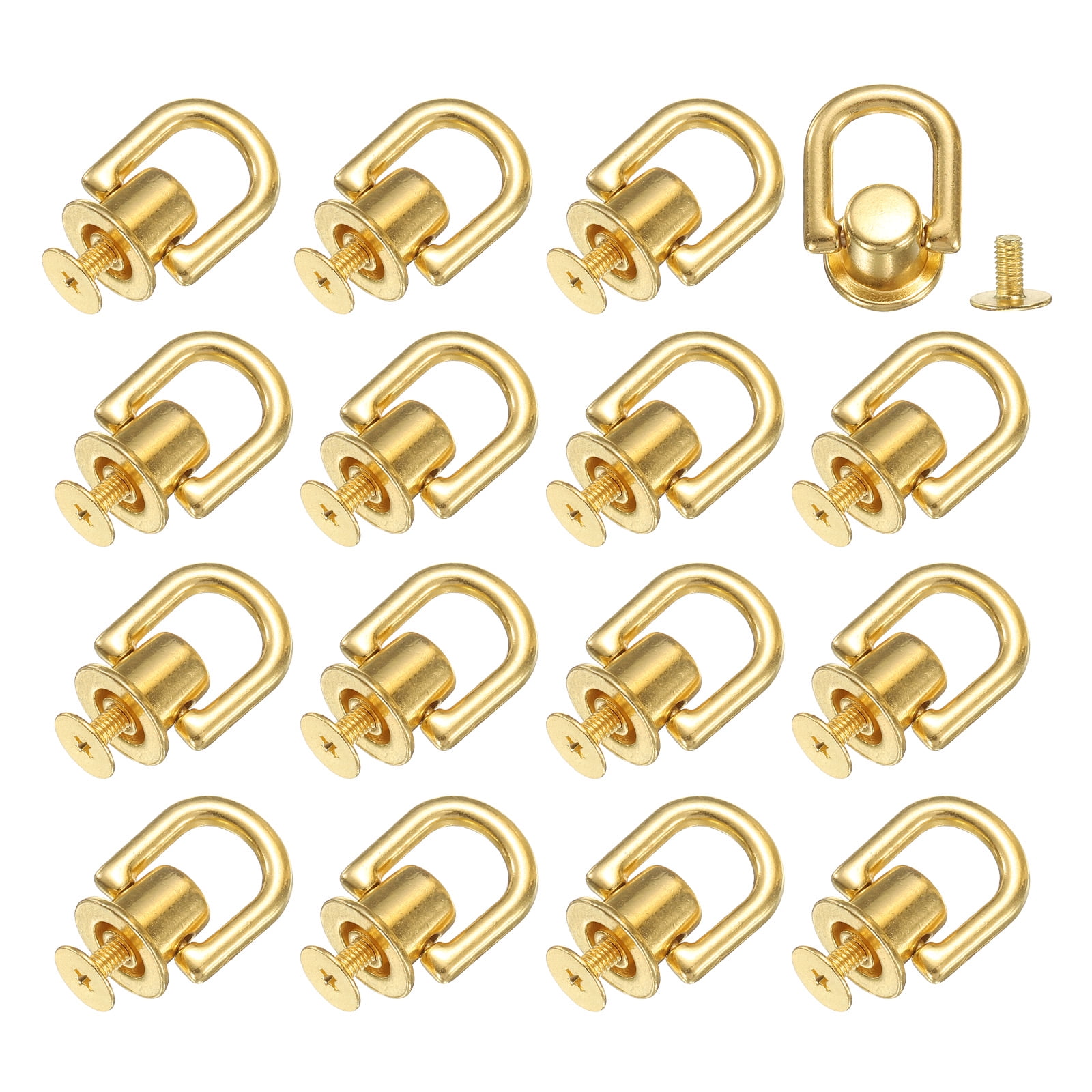 Metal Ball Studs Rivets D Ring, 16 Pcs Ball Post Head Buttons Studs ...