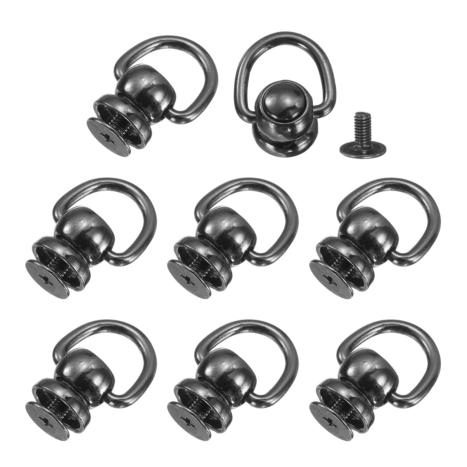 Metal Ball Studs Rivets D Ring, 8 Pcs Ball Post Head Buttons 360 ...