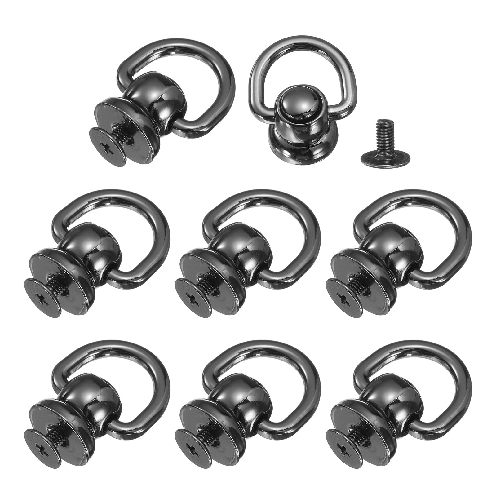 Metal Ball Studs Rivets D Ring, 8 Pcs Ball Post Head Buttons 360 ...