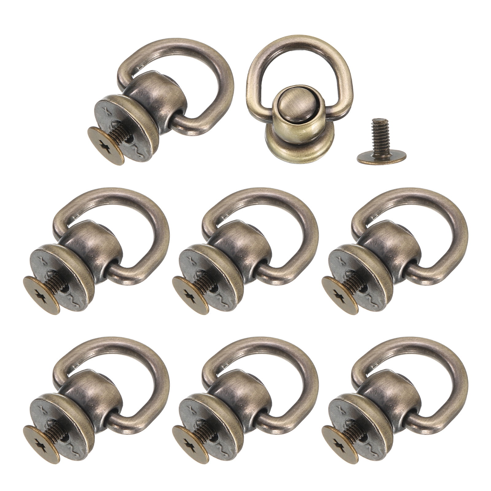 Metal Ball Studs Rivets D Ring, 8 Pcs Ball Post Head Buttons 360 ...