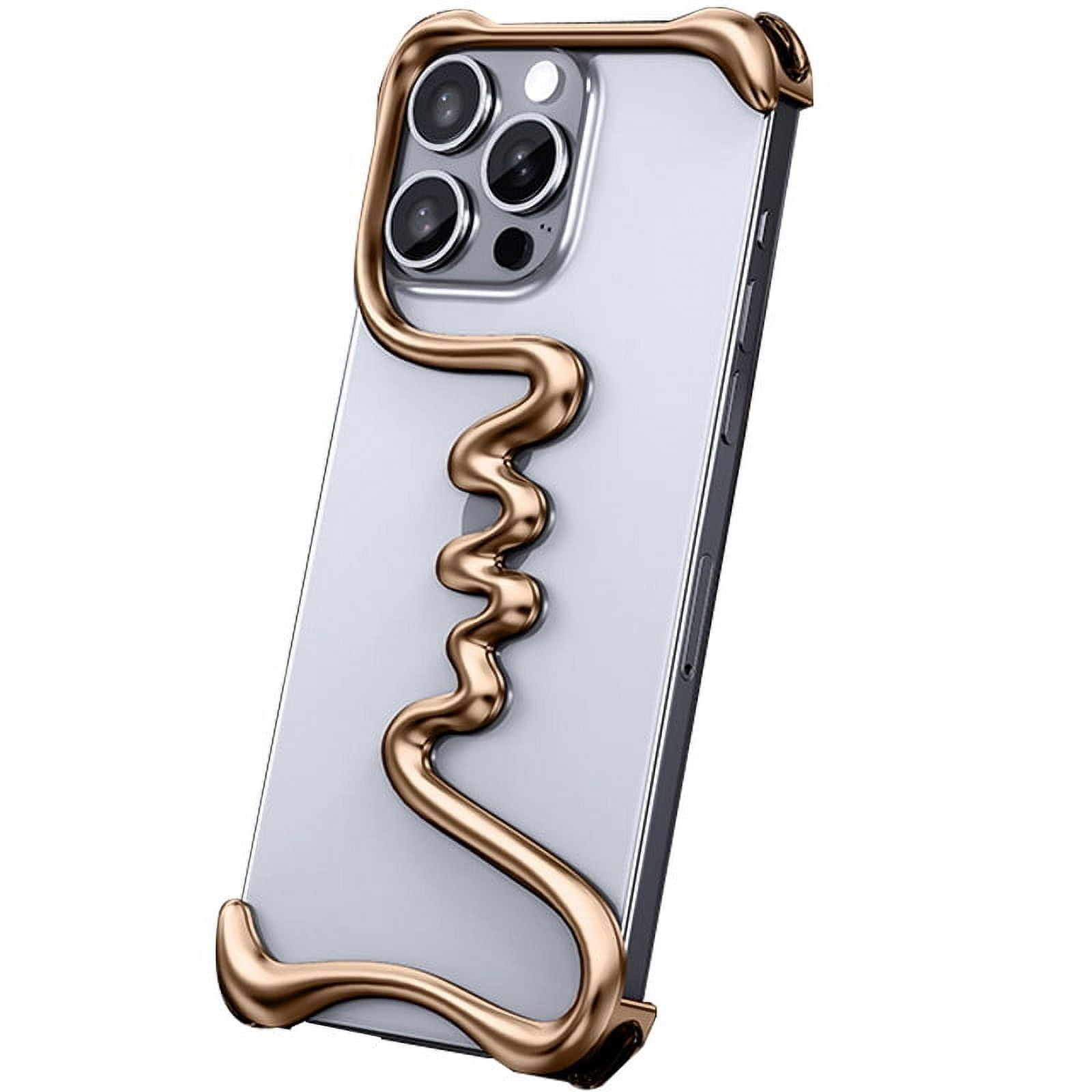 Metal Bare Frame Case for iPhone 16 Pro Max Racetrack Shaped Cool ...