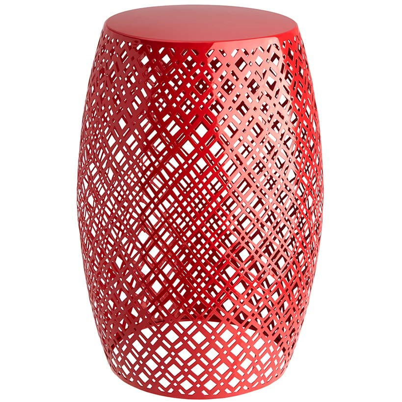 Fun Round Small Metal Barrel Stool - Vibrant Blue, Multifunctional ...