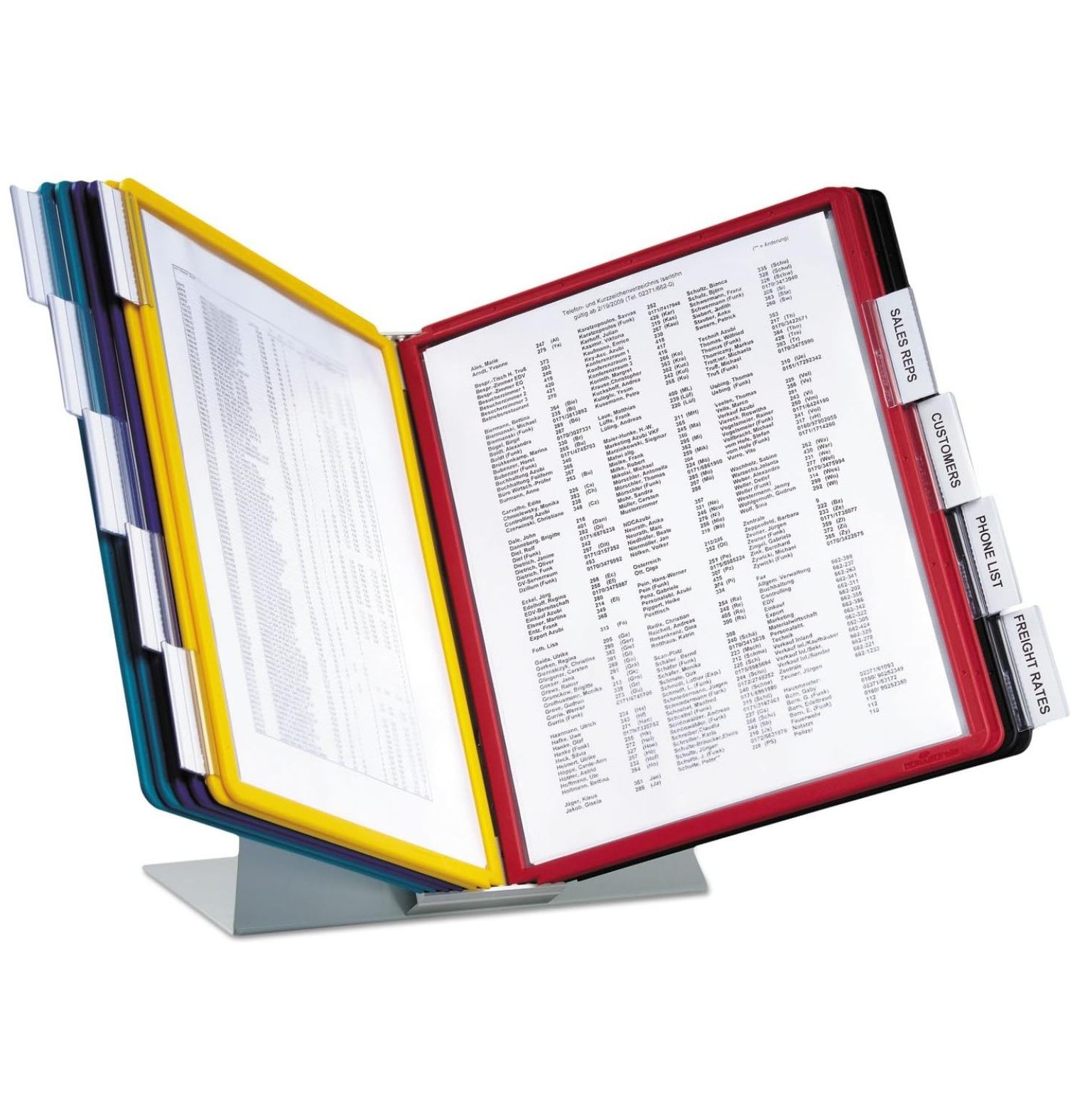 Metal Base; Polypropylene Panel Desktop Reference System, 10 Double ...
