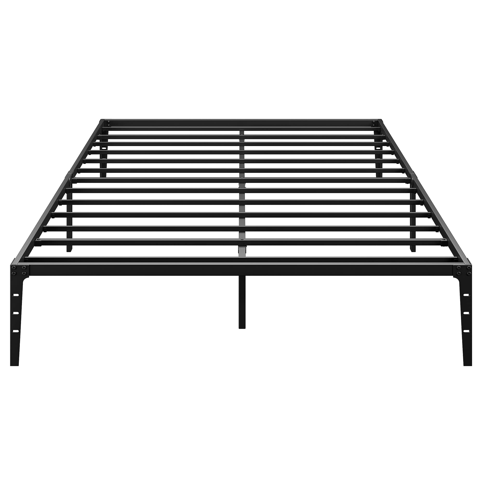Metal Bed Frame, 12.6 inch Heavy Duty Steel Slat Platform Bed, Full ...