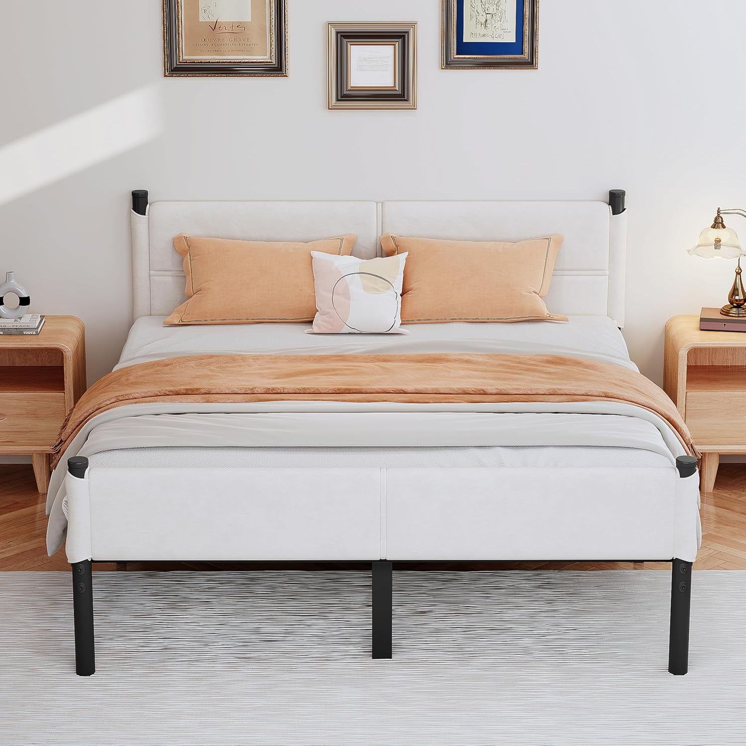 Metal Bed Frame,14Inch Full Size Bed Frame with Storage Space,Heavy ...