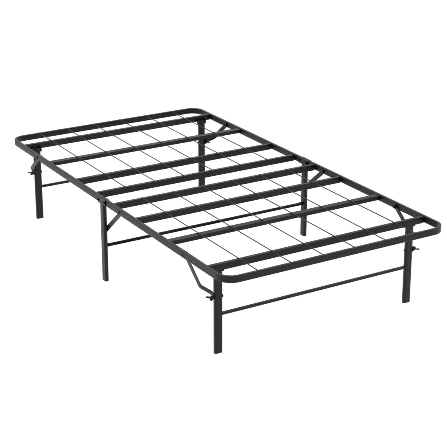Metal Bed Frame Foldable Metal Platform Mattress Foundation 1000lbs ...