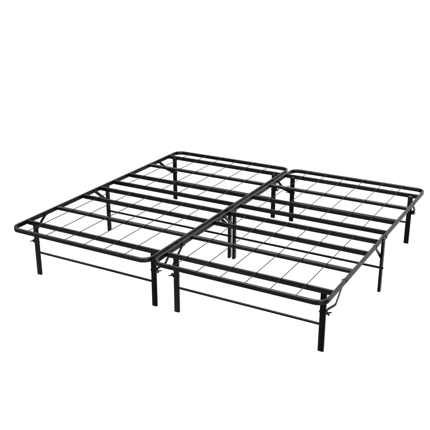 Metal Bed Frame Foldable Metal Platform Mattress Foundation 1000lbs ...