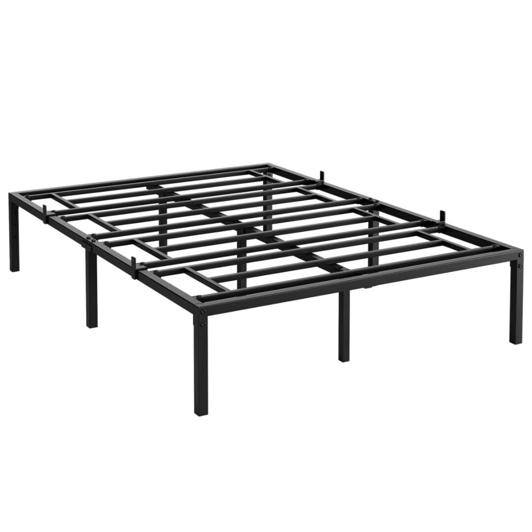 Metal Bed Frame Full Size, Heavy Duty Black Bed Frame with Sturdy Steel ...