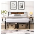 Metal Bed Frame Full Size with Headboard, Black Finish Platform Bed ...