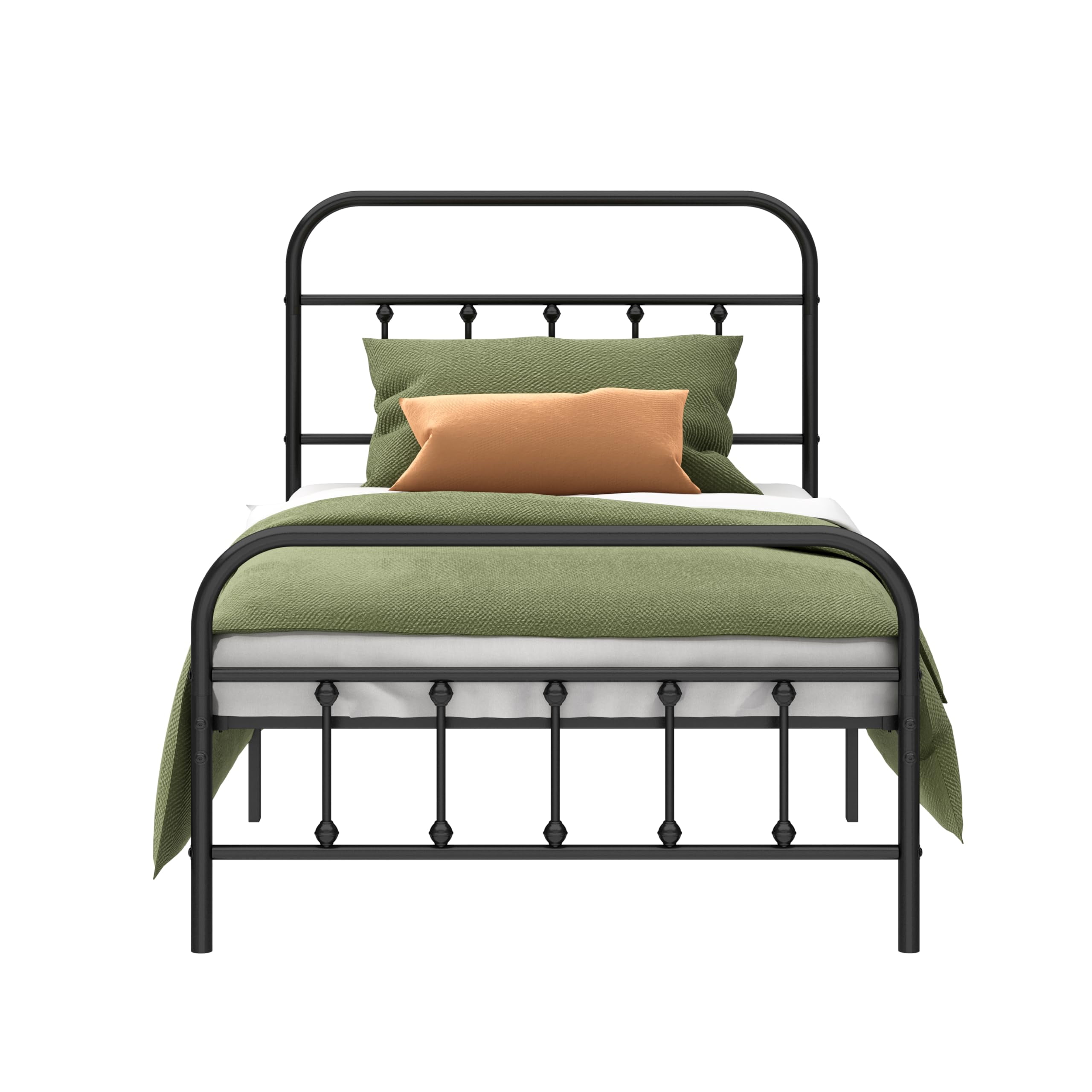 Metal Bed Frame - Structurally Stable Heavy Duty Steel Slat Supported ...