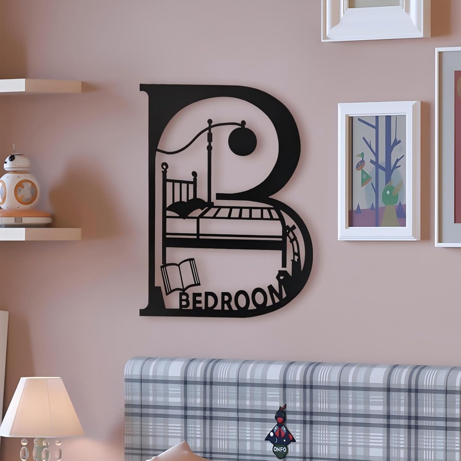 Metal Bedroom Wall Decor above Bed, Farmhouse Room Wall Art, Black ...