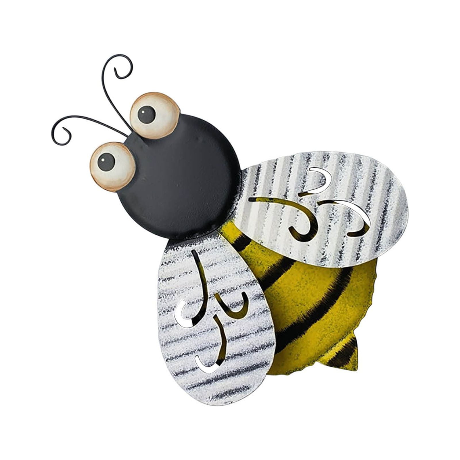 Metal Bee Wall Art Decor - 3D Iron Hanging Honeycomb Decor with Gold ...