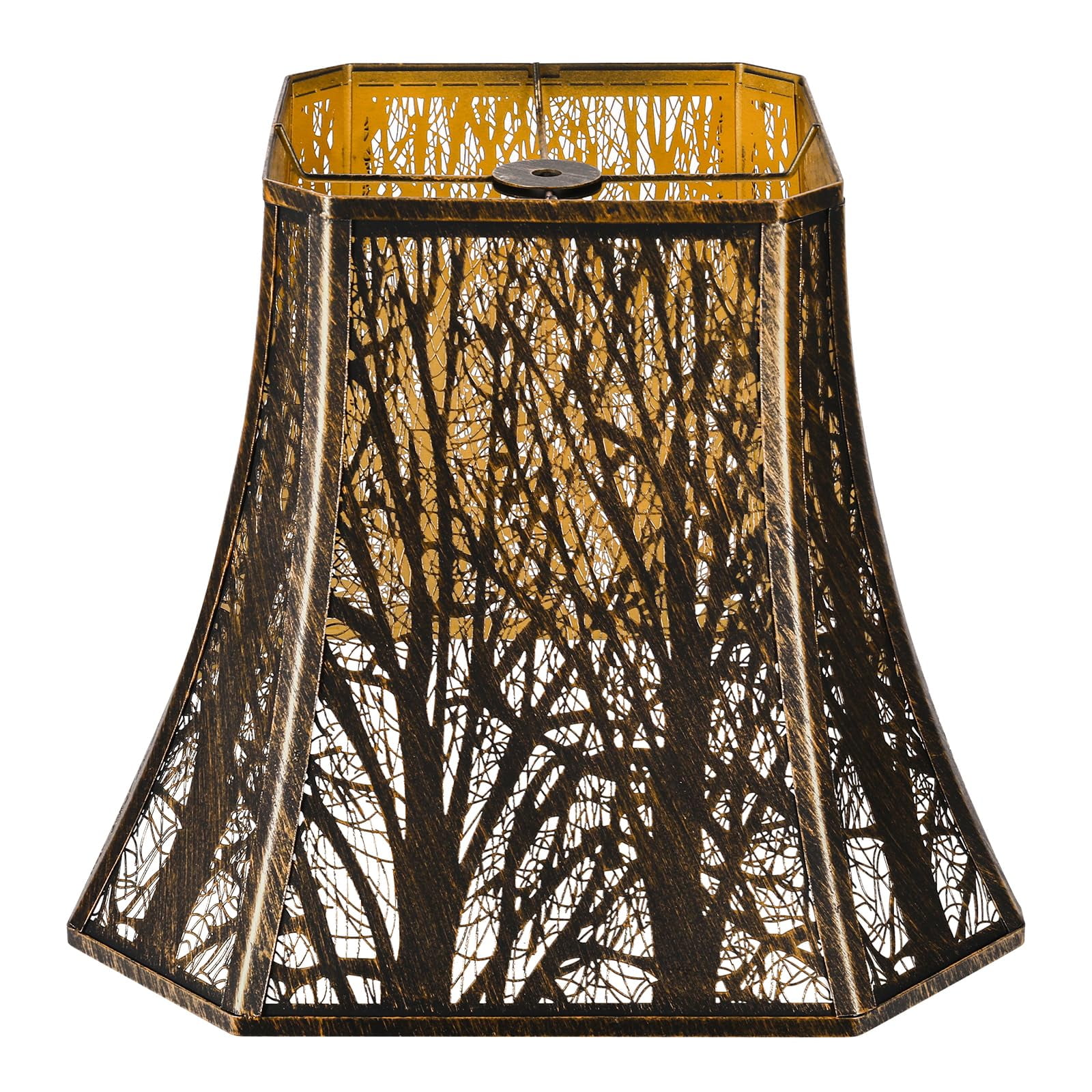 Metal Bell Lamp Shade, Large Lampshade (Spider Fitter) Square Cut ...