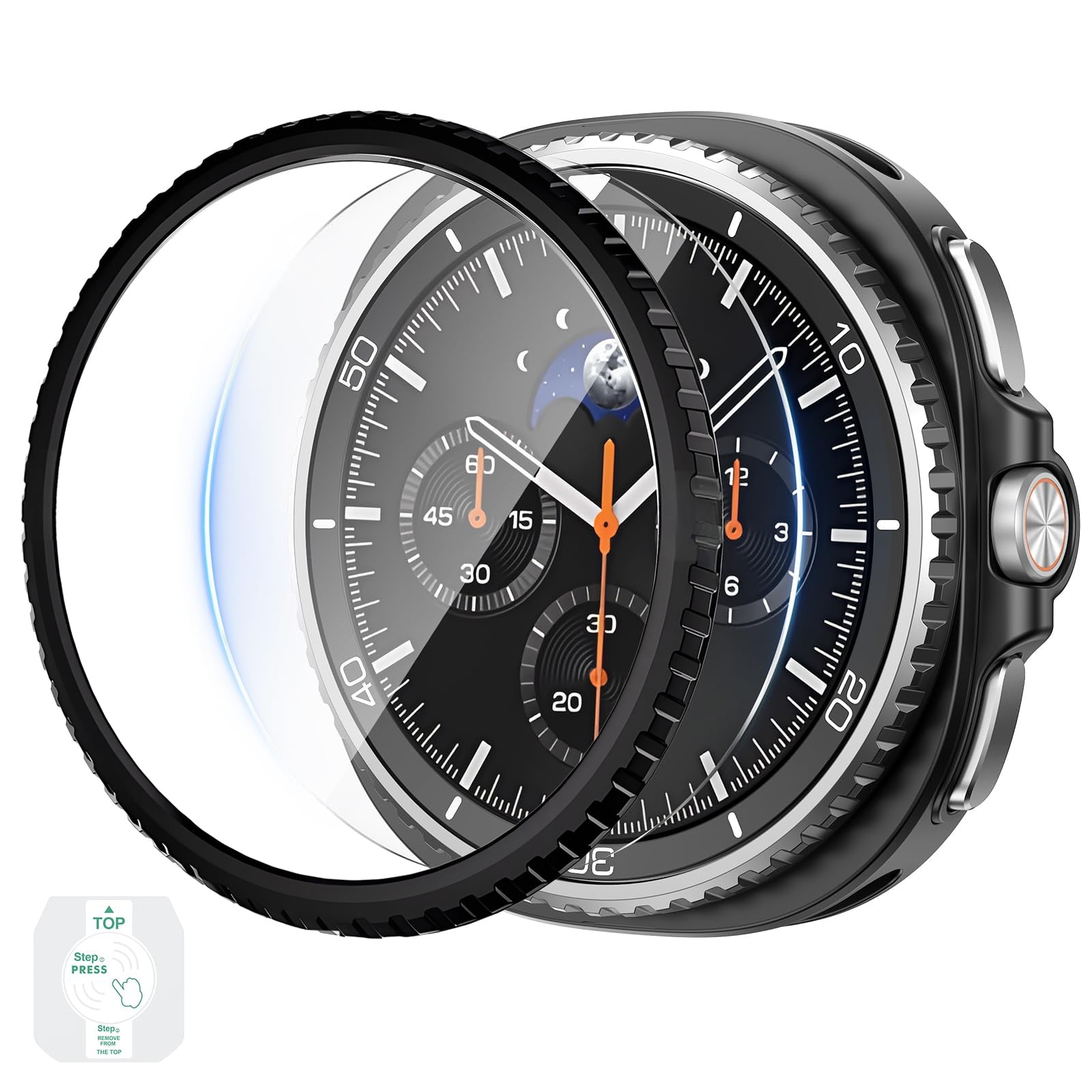 Metal Bezel for Samsung Galaxy Watch 8 Classic 46mm with Screen ...