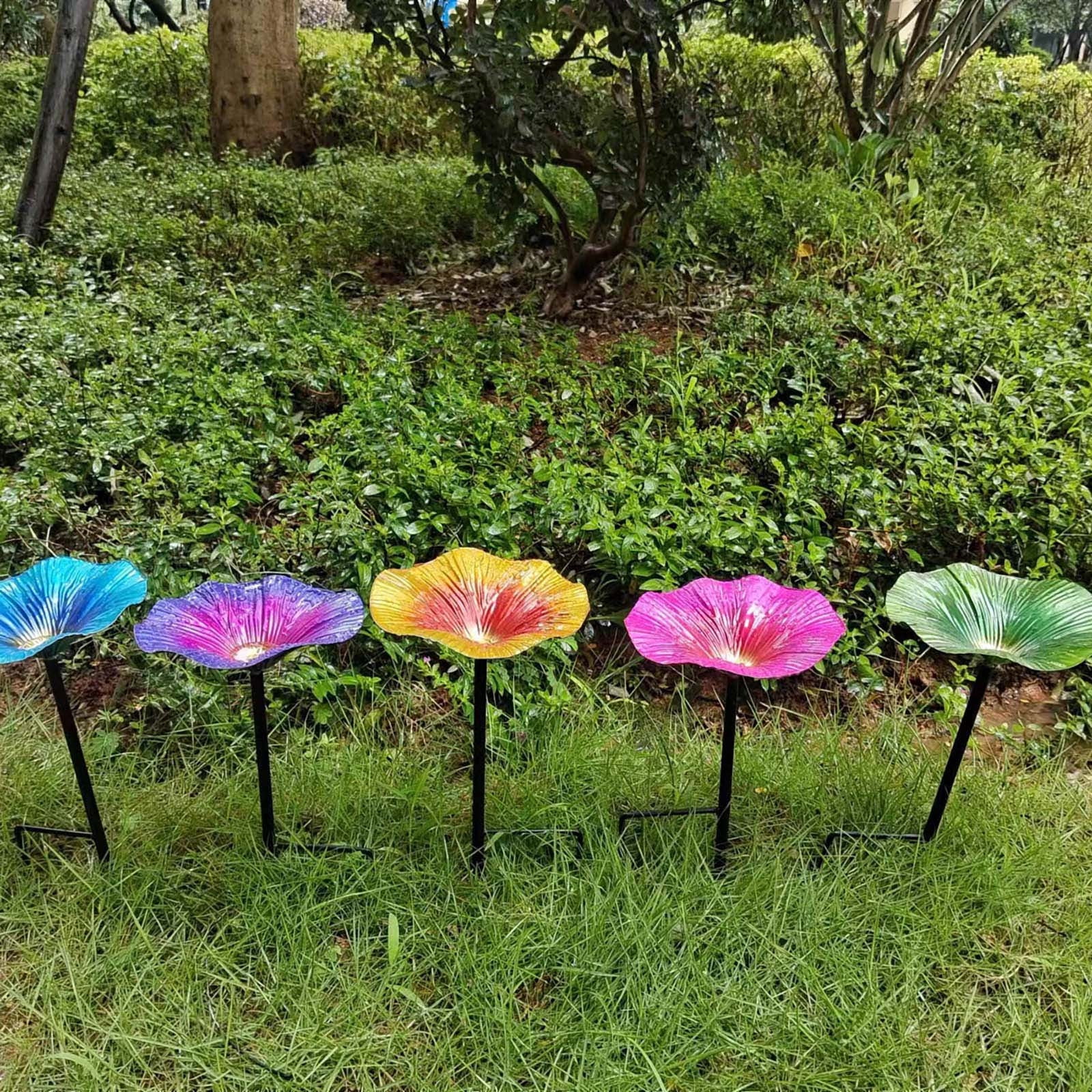Metal Bird Bath, Antique Bird Bath for Outside, 2-Pronged Base ...