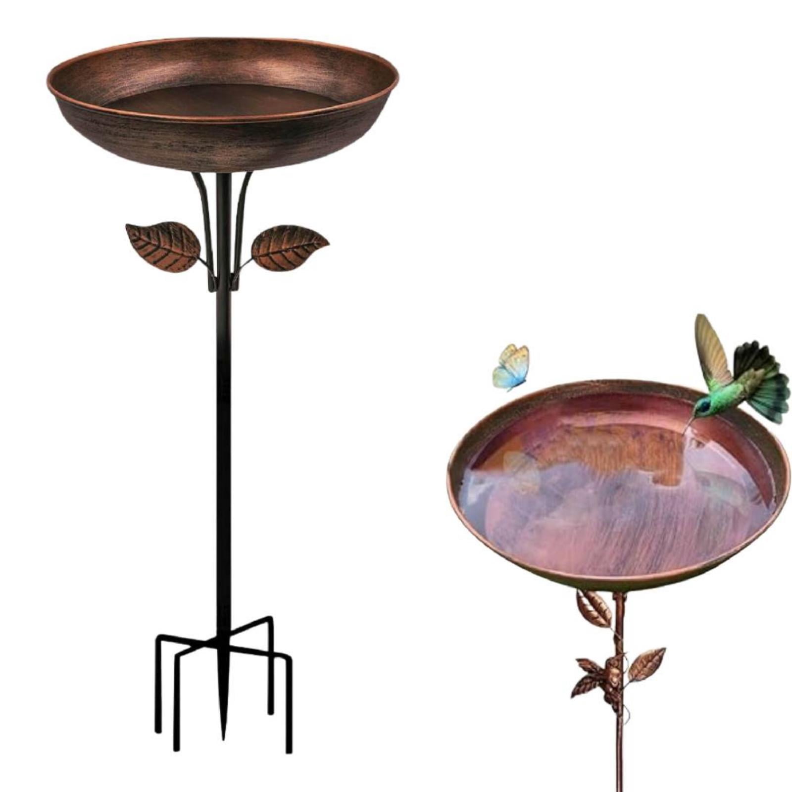 Metal Bird Bath for Outside, 36" Height Garden Birdbath Standing Bird ...