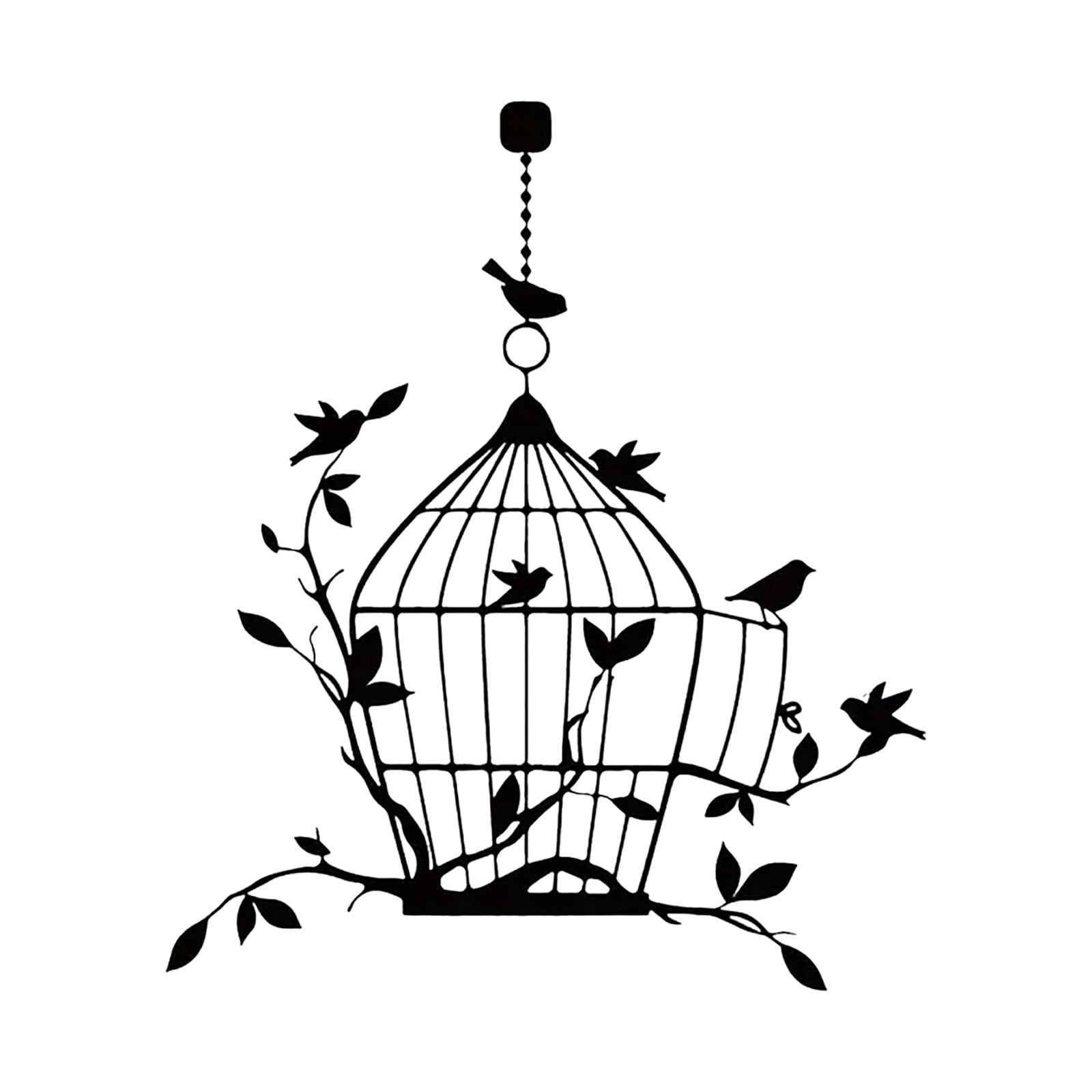 Metal Bird Cage Wall Art Decor, Rustic Bird Cage Decoration, Unique ...