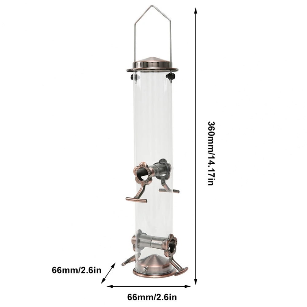 Metal Bird Feeders with 4 Feeding Ports Hanging Bird Seed Feeder ...