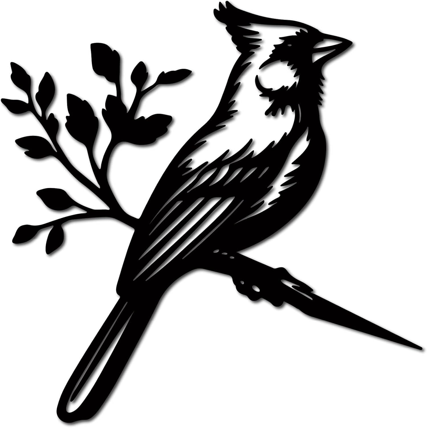 Metal Bird Garden Decor Bird Garden Stakes Decorative Black Statue ...