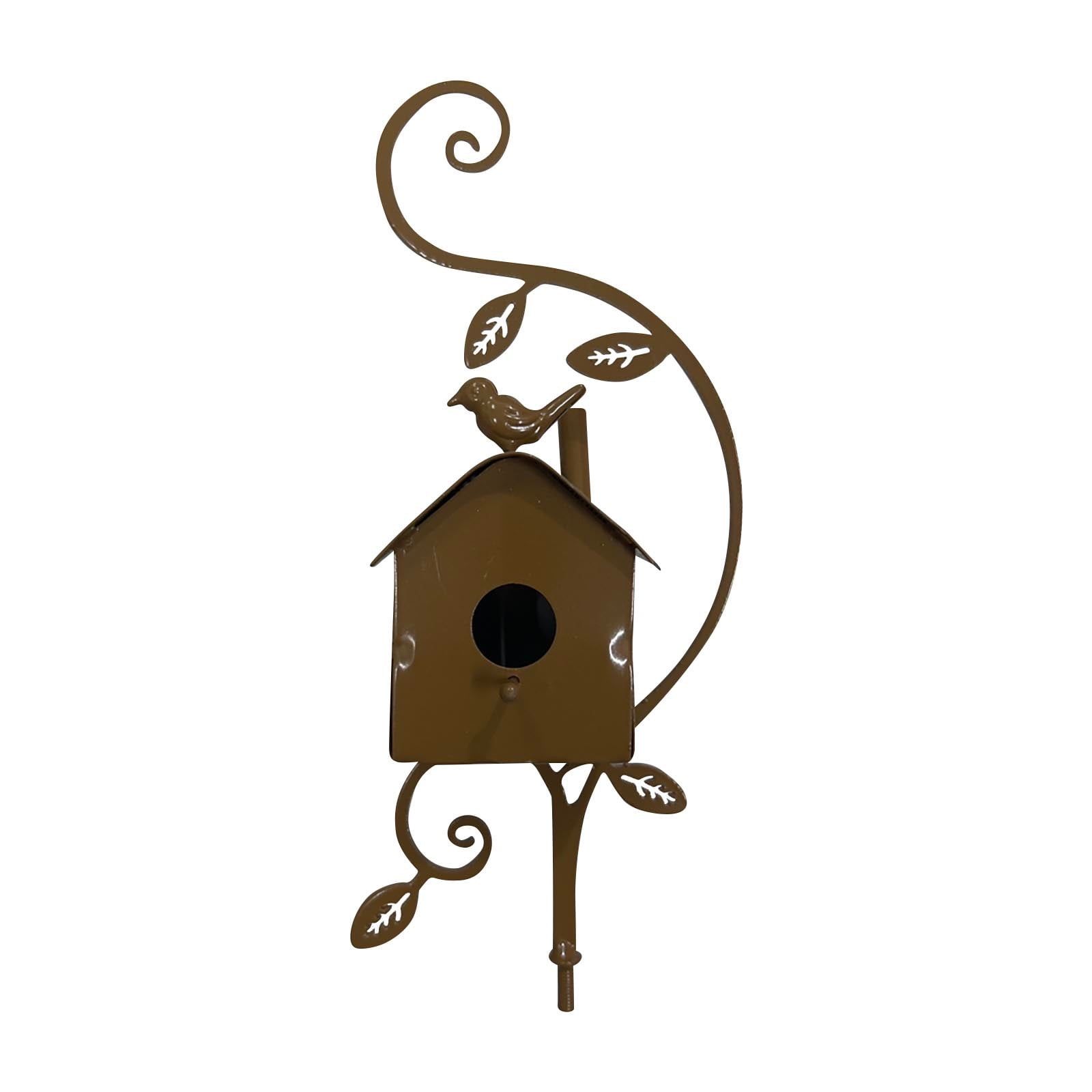 Metal Bird House With Poles Outdoor Metal Bird House Stake Bird House