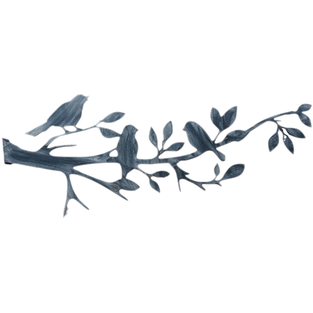 Metal Bird Wall Decor Flower Decorations Light House For Home Birds Branch Ornament Art Garden