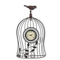 Metal Birdcage Clock With Top Perched Bird - By Ganz - Walmart.com