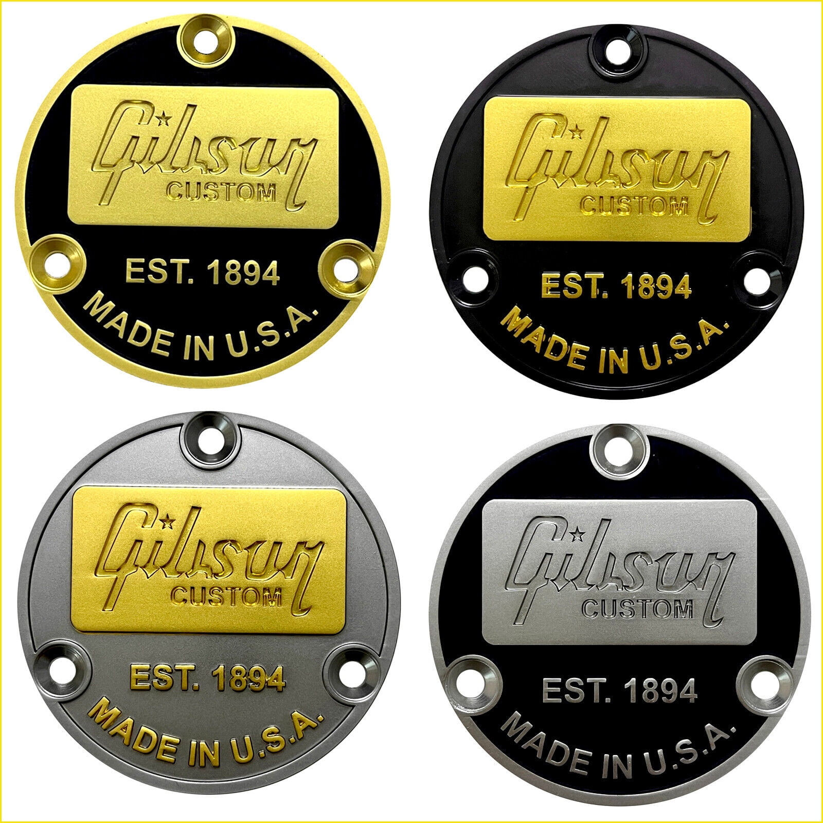 Metal Black EST-1894 Guitar Toggle Switch Back Plate Cover for Les Paul ...