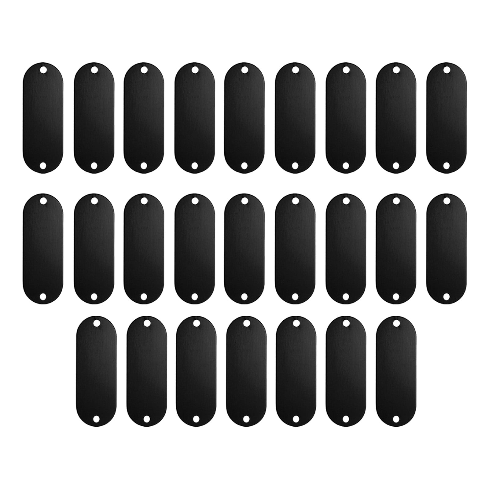Metal Blank Tags Stamping Blanks Tag, DIY Engraving Tags Aluminum Black ...