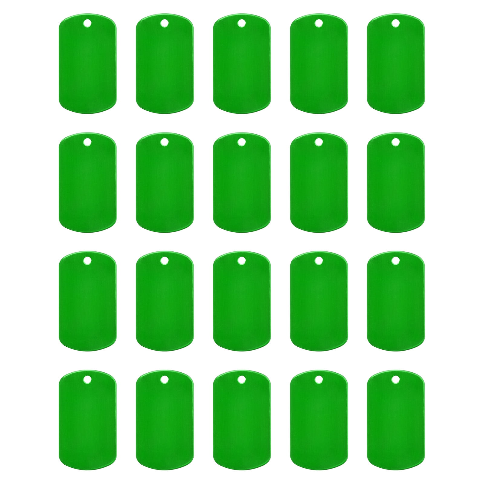 Metal Blank Tags Stamping, Green Blank Dog Tags DIY Engraving Tags for ...