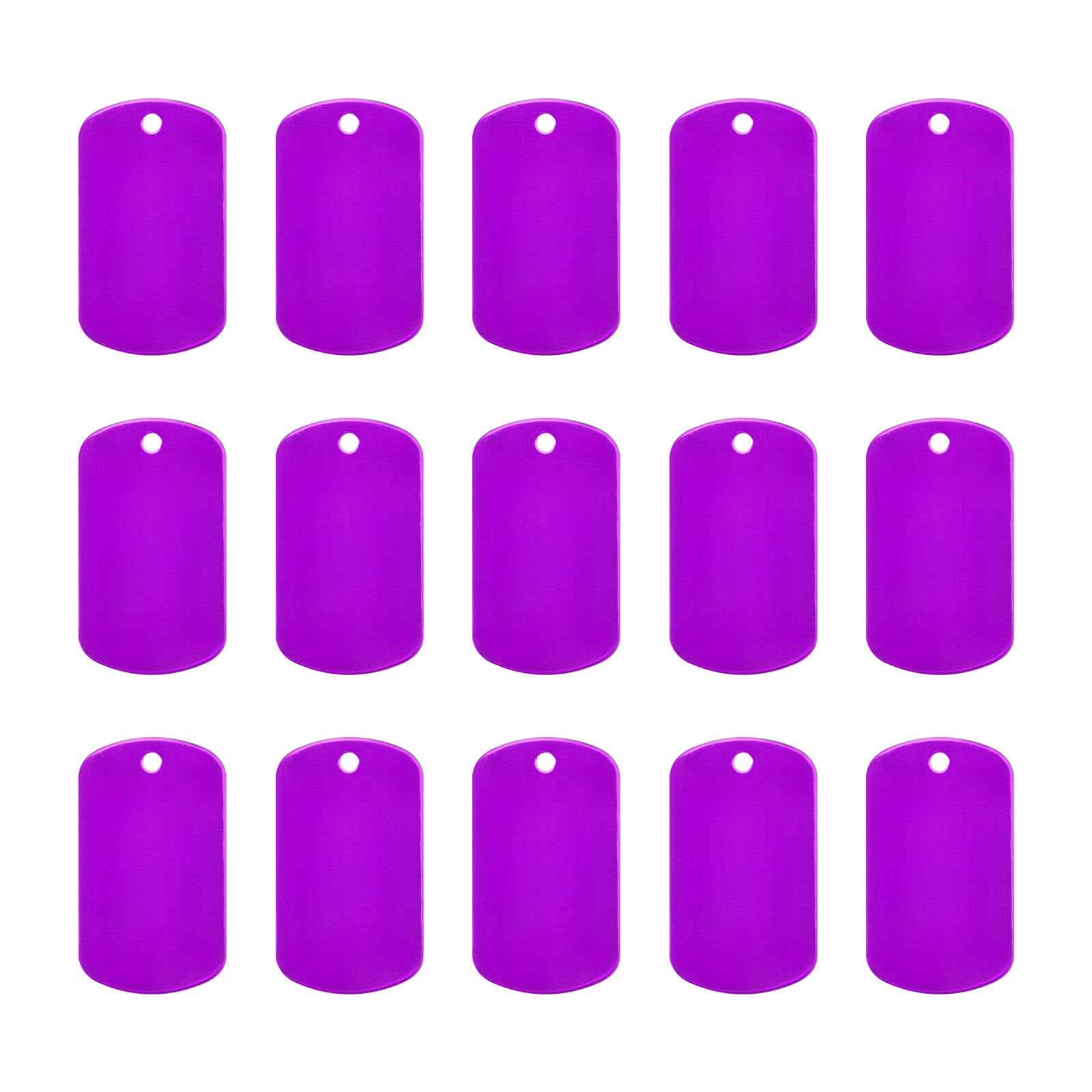 Metal Blank Tags Stamping, Purple Blank Dog Tags DIY Engraving Tags for ...