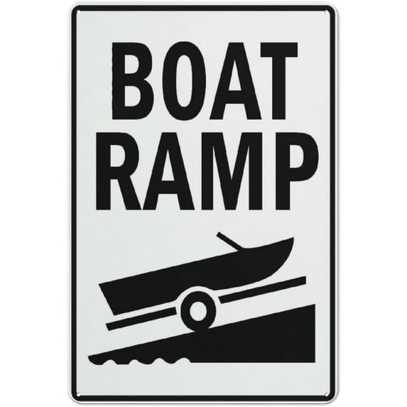 Metal Boat Ramp Sign 8"x12 Rust Free Weather Resistant Aluminum Alert ...