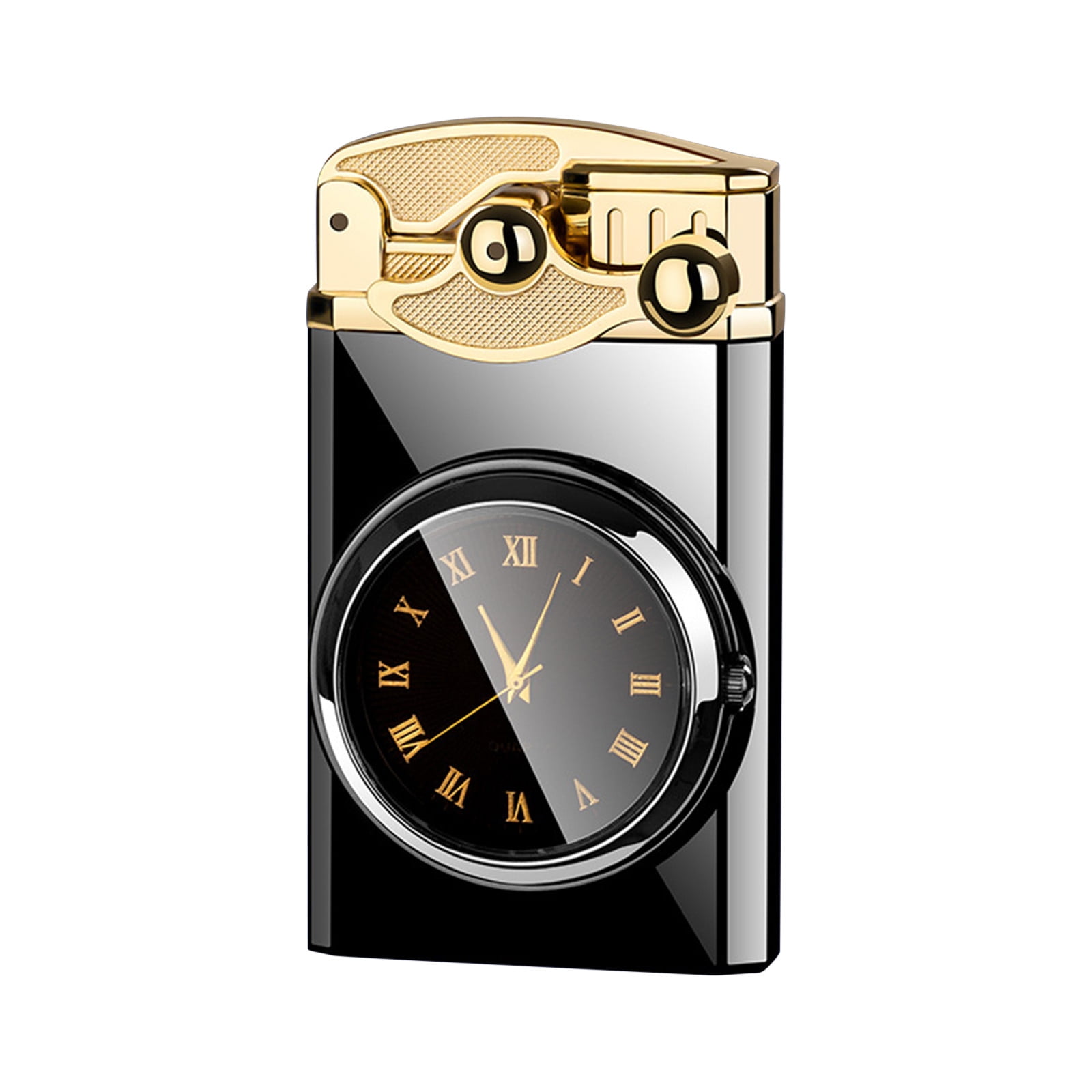 Metal Body Double Direct Flame Lighter with Quartz Watch Dial, Watch ...