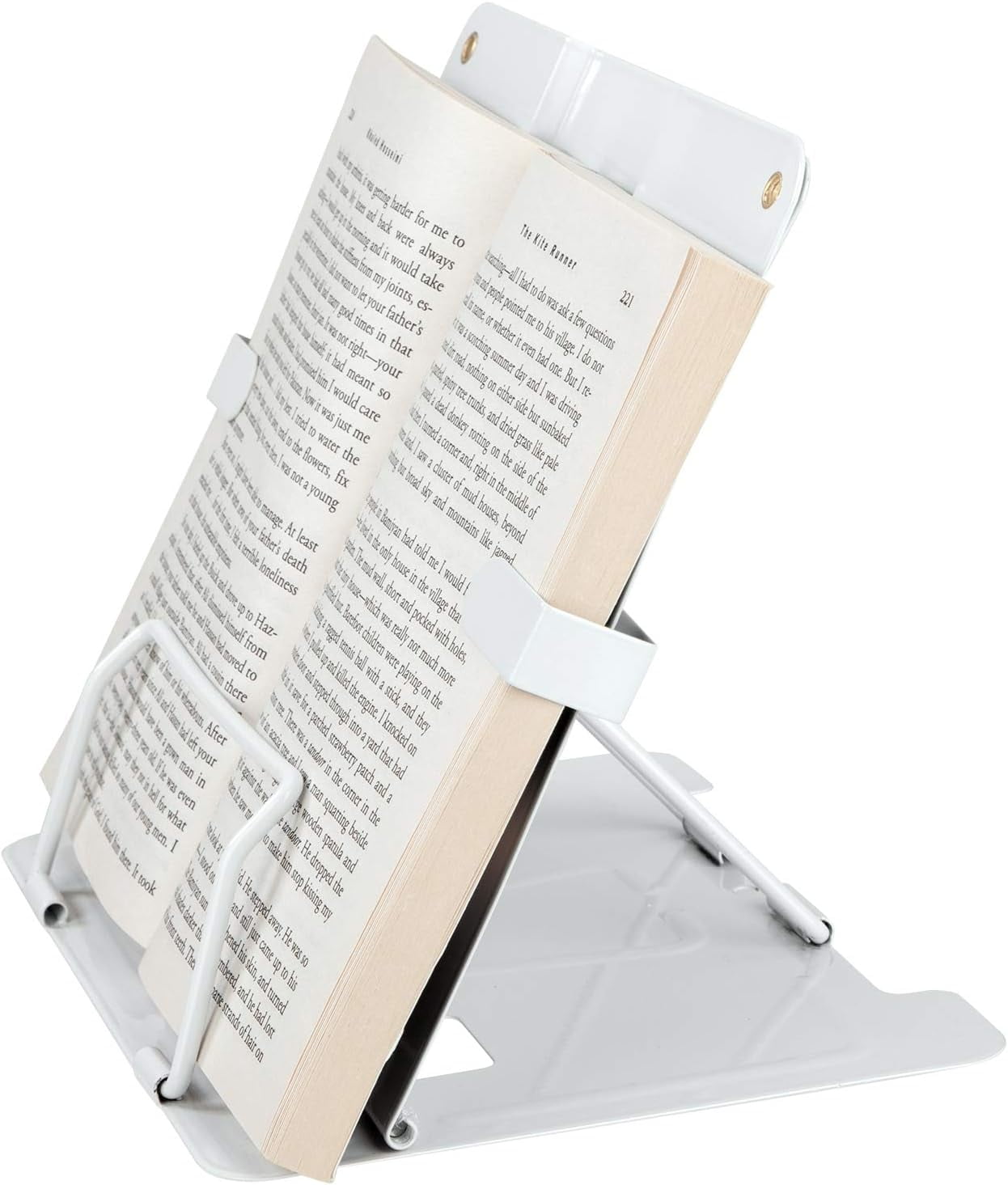 Metal Book Stand Foldable And Adjustable Reading Stand 6 Positions Book ...