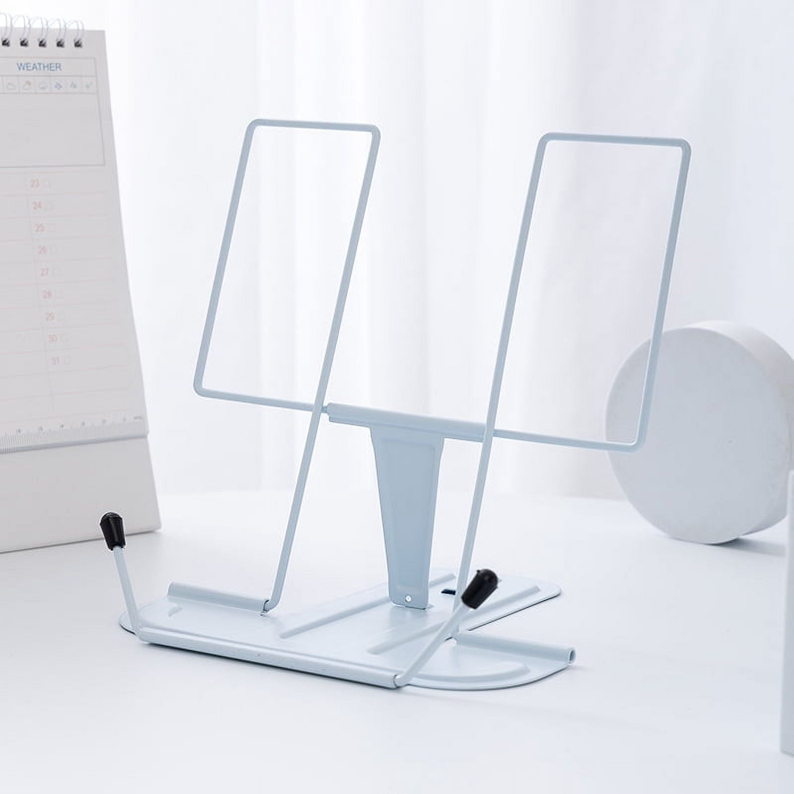 Metal Book Stand for Desk Adjustable Reading Rest Book Holder Portable ...
