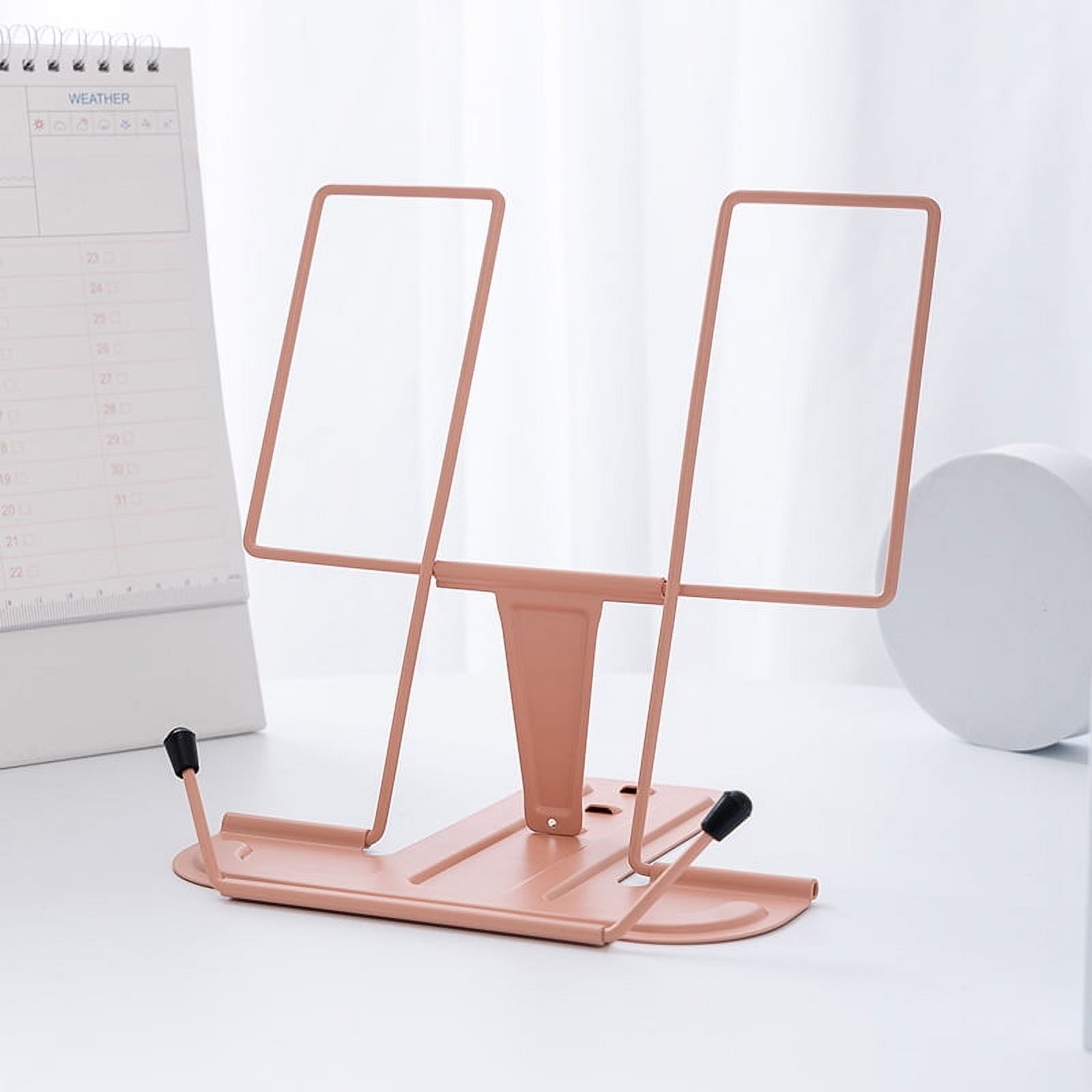 Metal Book Stand for Desk Adjustable Reading Rest Book Holder Portable ...