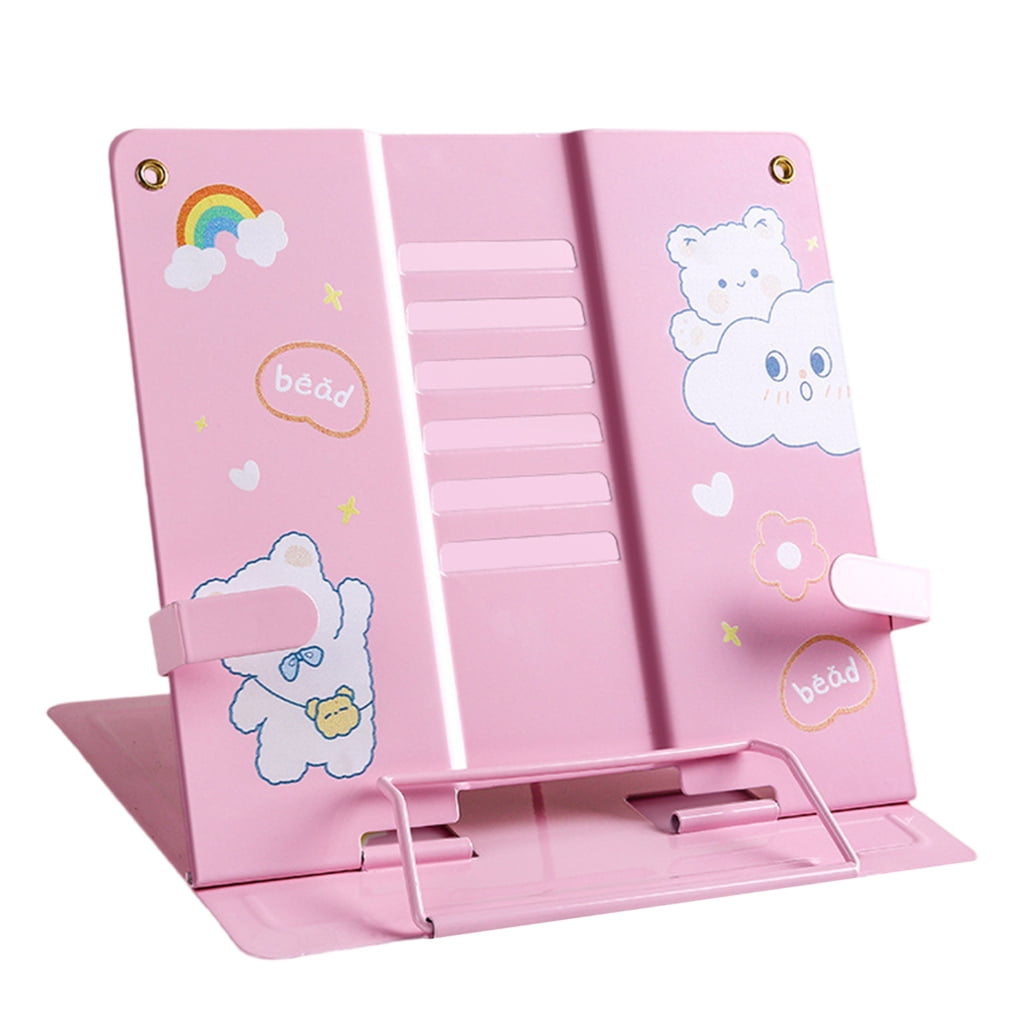 Metal Book Stand for Reading, Textbook Book Holder with Page Clip ...