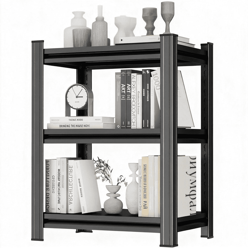 Metal BookShelf, 32"H x 24"W Industrial Bookshelves, Steel Storage ...