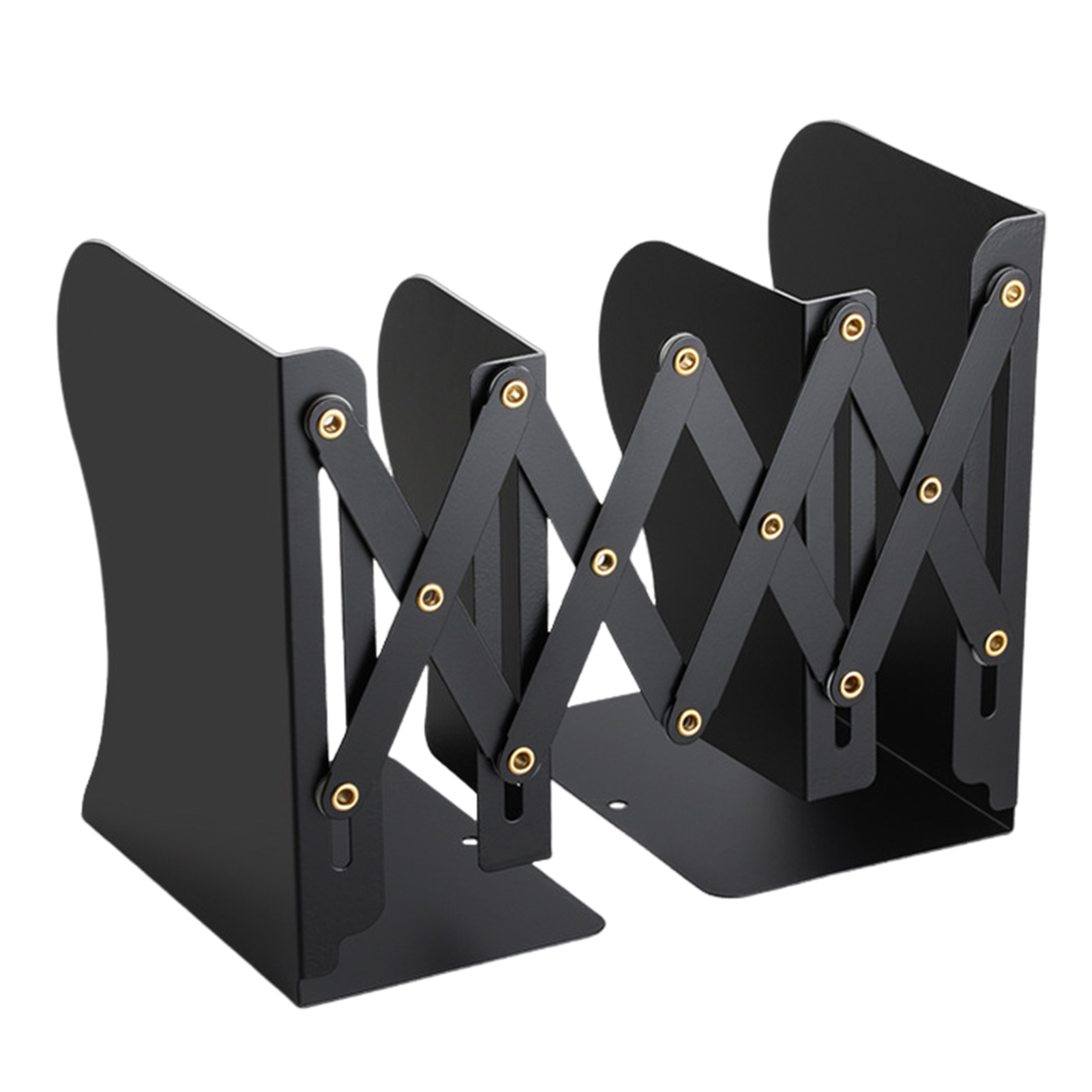 Metal Bookend Retractable Desktop Book Stand Space-saving Book ...