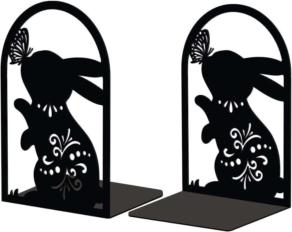 Metal Bookend Stopper Holder Stand for Shelves Decorative 4.7"x3.5"x7.9 ...