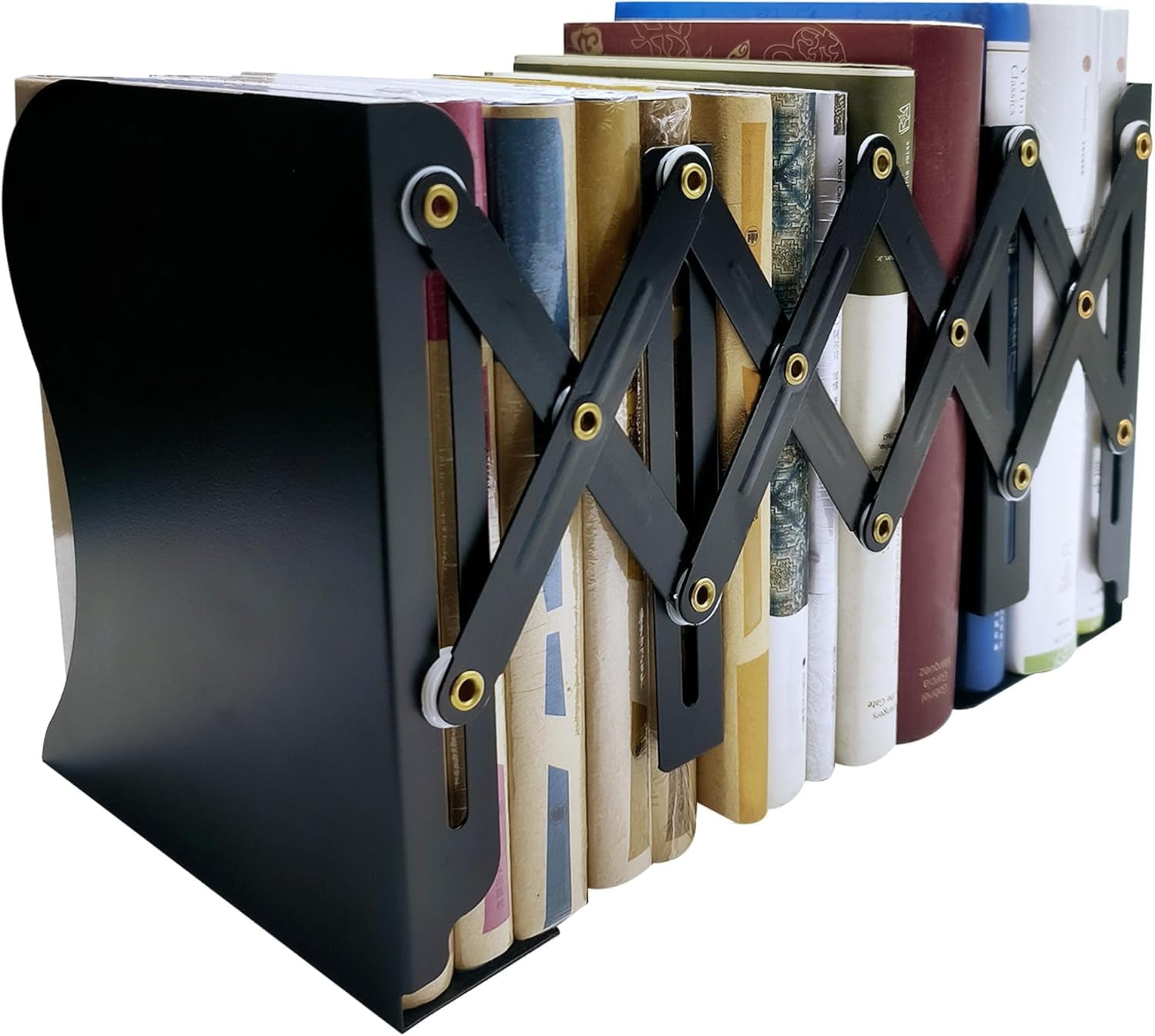 Metal Bookends, Book Ends for Heavy Books, Adjustable Book Holder for ...