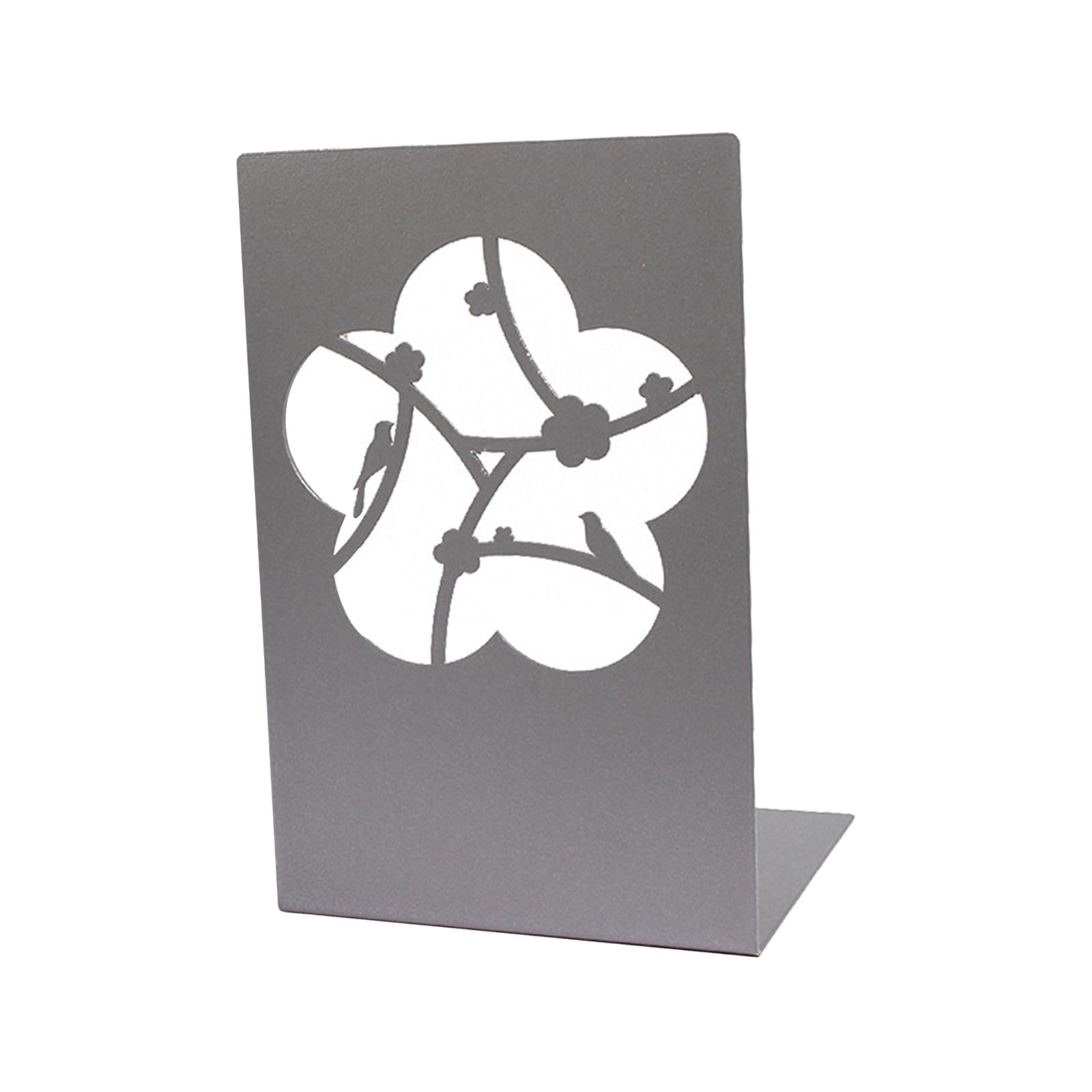 Metal Bookends Book Stoppers Heavy Duty Anti Slip Decorative Book ...